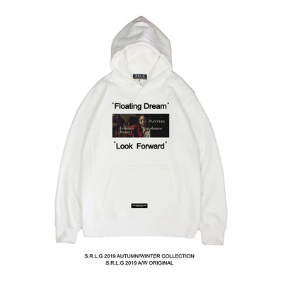 S.RL原创印花宽松嘻哈套头卫衣