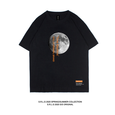 原创设计街头黑白百搭短袖T恤