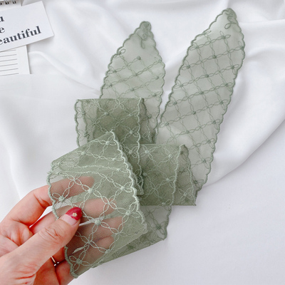 蕾丝长条飘带小丝巾女发带绑发