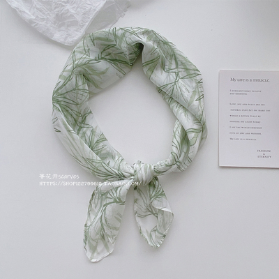 ins轻纱薄纱雪纺薄款小丝巾方巾 夏季护颈纱巾脖子拍照包头头巾