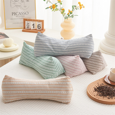 全棉提花荞麦枕头护颈助睡眠牵引