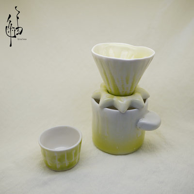 釉色里咖啡滤杯四件套