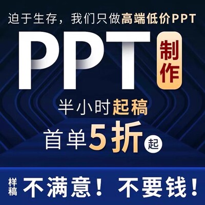 ppt制作代做定制美化修改企业宣传帮做汇报说课课件设计总结述职
