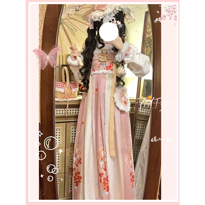 原创汉服女冬季拜年服加厚斗篷