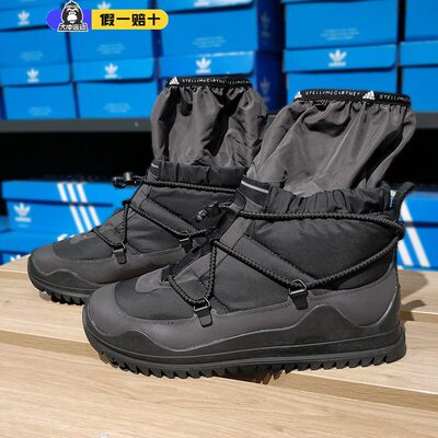 高帮雪地靴阿迪达斯保暖女