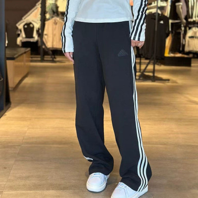 阿迪达斯正品女三条纹运动长裤