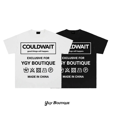 YGY潮牌320g重磅字母印花T恤2026年夏季学生潮流情侣短袖上衣