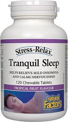 美国代购Stress-Relax Chewable Tranquil Sleep by Natural Fact