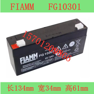 原厂FIAMM非凡FG10301 6V3AH医疗设备精密仪器应急电源电瓶卷帘门