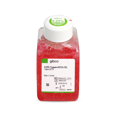 gibco 25200-072胰酶细胞消化液（0.25%胰酶 含EDTA、酚红）500ml