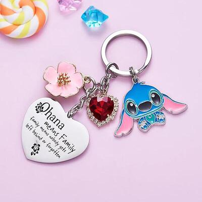 定制家庭二胎亲子小礼物钥匙扣挂件史迪仔Stitch keychain包挂饰