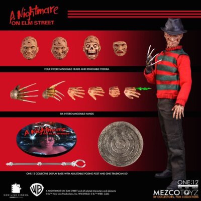 【顺丰】Mezco猛鬼街 弗莱迪 One1/12可动人偶模型手办