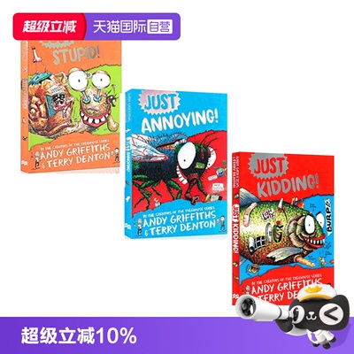 【自营】小屁孩树屋历险记作者 Andy Griffiths 英文原版 Just Stupid/Annoying 3册合售 儿童趣味桥故事书 爆笑幽默创意漫画