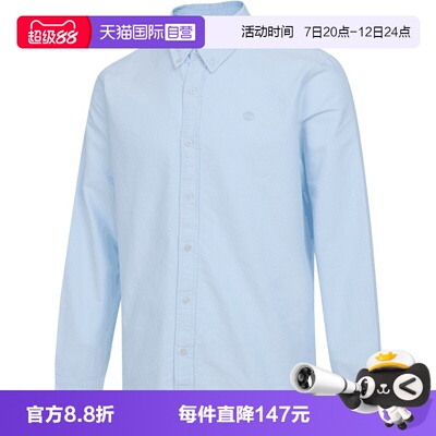 【自营】添柏岚男子LS Oxford Shirt Slim长袖运动衬衫A2ARQ-B02