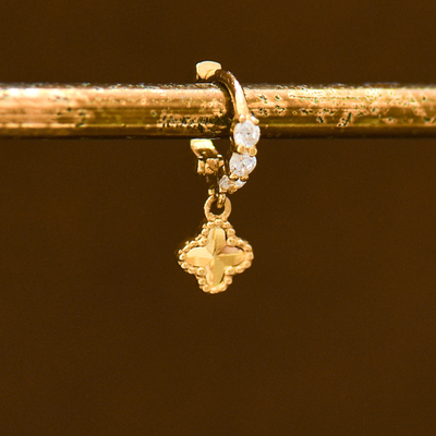 INNORE10k金女素金k金耳饰单只