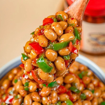 【个位数抢2罐】农家香辣黄豆瓣酱霉豆子双椒腊八豆下饭菜豆豉酱