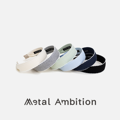 Metal Ambition宽边花边布艺发箍女糖果色简约百搭头箍