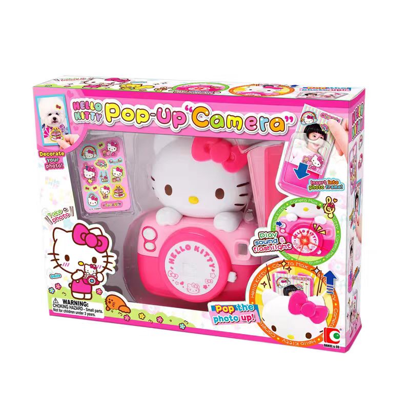 HELLO KITTY凯蒂猫正版趣味照相机KT50123女孩仿真照相声光玩具