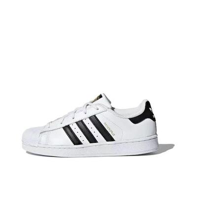 阿迪达斯ADIDAS SUPERSTAR C三叶草贝壳头大童板鞋 BA8378