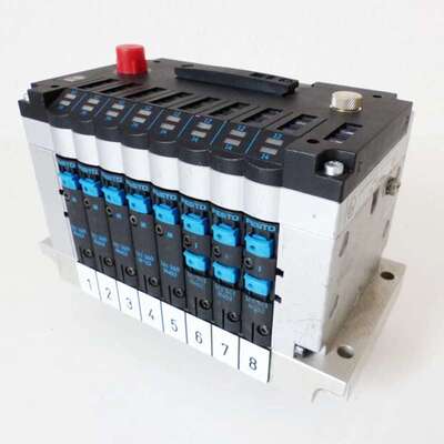 议价Festo CPV14-GE-DI01-8 165811 + 8x Magnetventile -used-