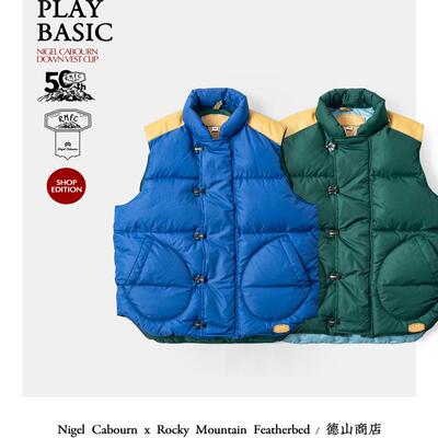 Nigel Cabourn 限定联名美式经典拼皮羽绒马甲男女背心RMFC242-57