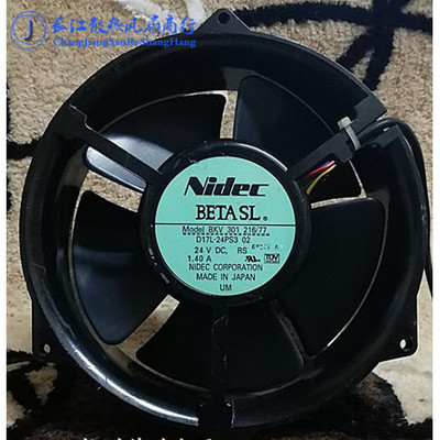 原装NIDEC D17L-24PS3 01 24V 1.40A 服务器风扇 BKV301216/77