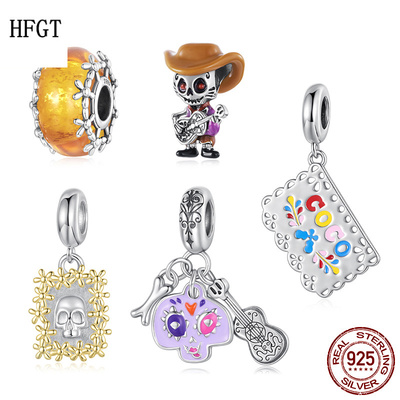 原创骷髅吉他手diy串珠饰品配件