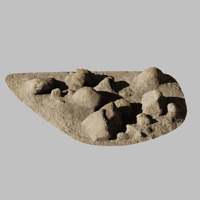 石头沙地场景3D模型 fbx格式有贴图 写实效果渲染素材FBX keyshot