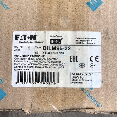 议价全新原装EATON伊顿穆勒DILM95-22接触器，型号XT维修