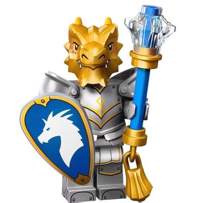 原封LEGO乐高71047人仔抽抽乐 龙与地下城#4 龙裔骑士