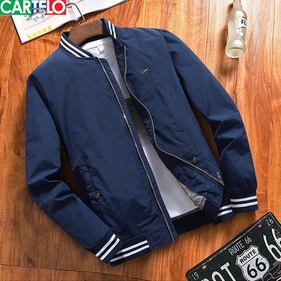 cartelo鳄鱼夹克外套男秋冬季