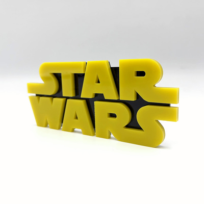 StarWars亚克力星球大战标志展示牌贴 加厚立体设计 配静电贴