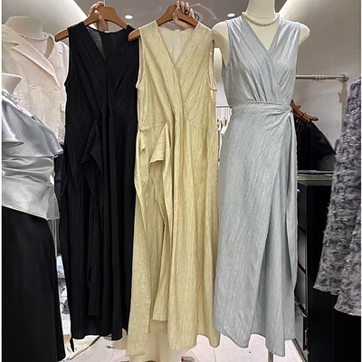 TARU无袖背心黄色连衣裙