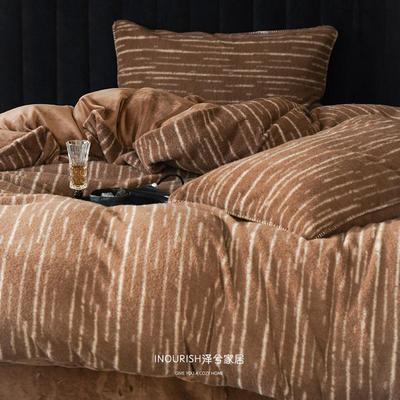 牛奶绒仿羊绒保暖冬季四件套简约