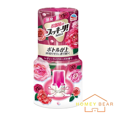 Earth Chemical室内除臭芳香剂玫瑰香味400毫升天然精油配方除臭