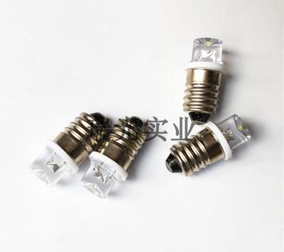 散光LED按钮小灯泡6.3V12V24V28V30V螺口卡口小灯泡E10B9平头LED
