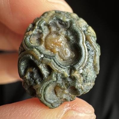 1.9cm 眼睛石 天然戈壁玛瑙原石-3976