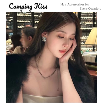 CampingKiss复古珍珠水钻耳环