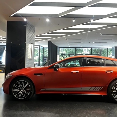 奔驰AMG GT50车贴拉花GT53 GT63S CLA45车身侧裙原厂彩条贴纸
