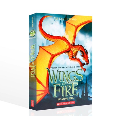 现货 英文原版 火翼飞龙8 龙魂泯灭的假面女王 Escaping Peril Wings of Fire Tui Sutherland Scholastic Press 英文小说
