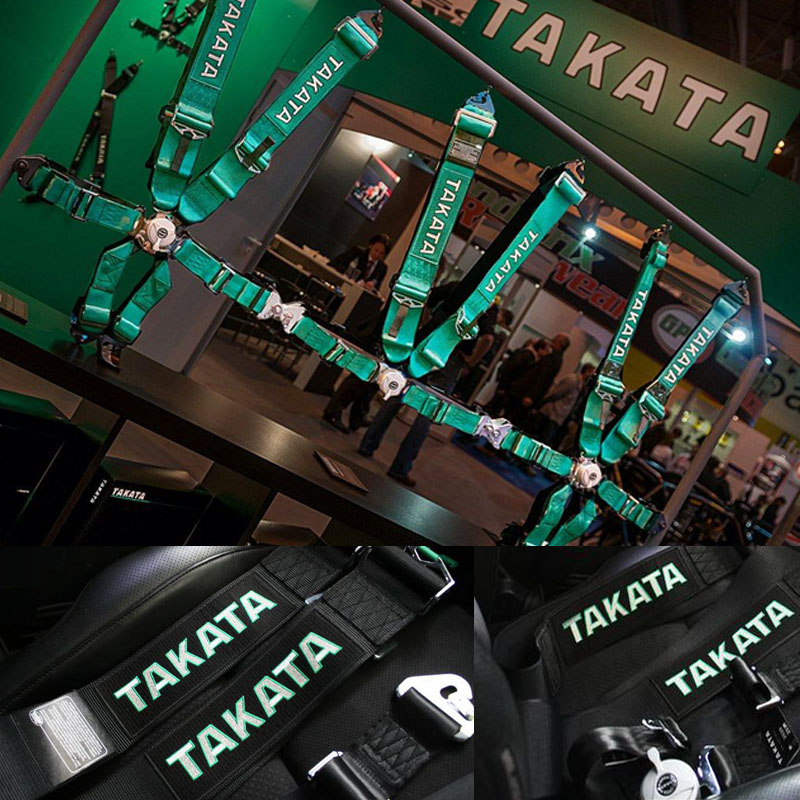 现货新款TAKATA四六点式赛车座椅安全带 三英寸宽改装越野安全带