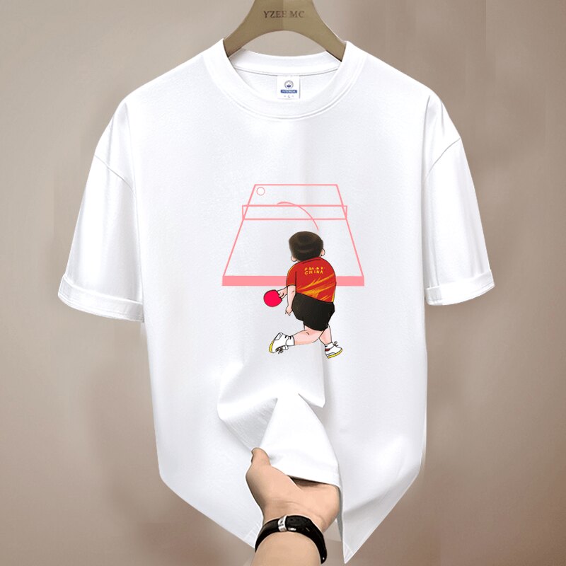 樊振东大满贯纯棉男上衣服乒乓球同款巴黎奥运会同款半袖夏季