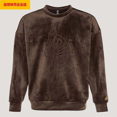 阿迪达斯圆领卫衣男装2025冬季新款男士休闲运动服套头衫KE4067