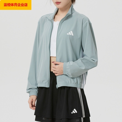阿迪达斯女装外套2026新款运动服健身训练梭织夹克跑步宽松KC5489