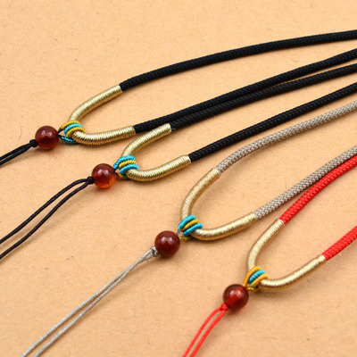 项链绳可穿黄金银饰和田玉饰品挂绳女手工diy编织绳配饰配绳