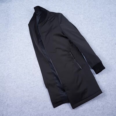 亏清  洛德利格意大利面料薄棉中长款拉链外套 专6890元