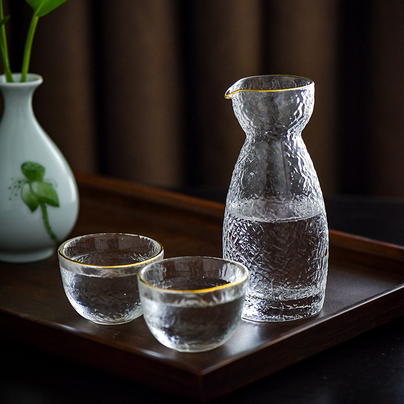 日式清酒壶套装温酒器暖酒烫酒壶家用玻璃烧酒杯果酒杯白酒杯酒具