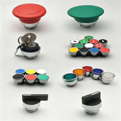 XB2平头金属复位按钮开关头部配件ZB2-BA1C 2C 3C 4C 5C 6C