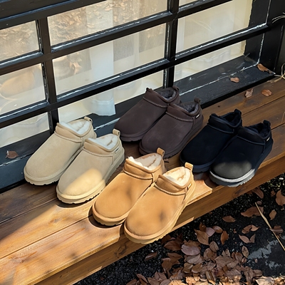 包头拖雪地靴厚底加绒榛巧拿铁