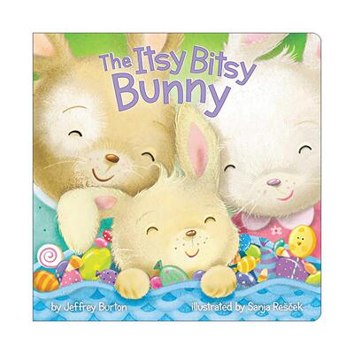 英文原版 The Itsy Bitsy Bunny 小小兔子 纸板书 儿童韵文 复活节 英文版 进口英语原版书籍